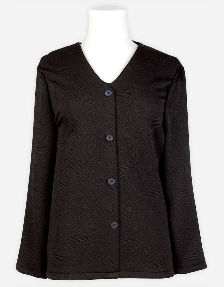 Adaptive knit jacket, V-neck - Mode Ézé Plus